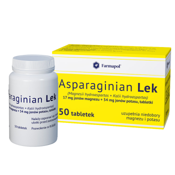 Asparaginian lek, 17 mg jonów magnezu – wskazania – na co działa? | leki.pl