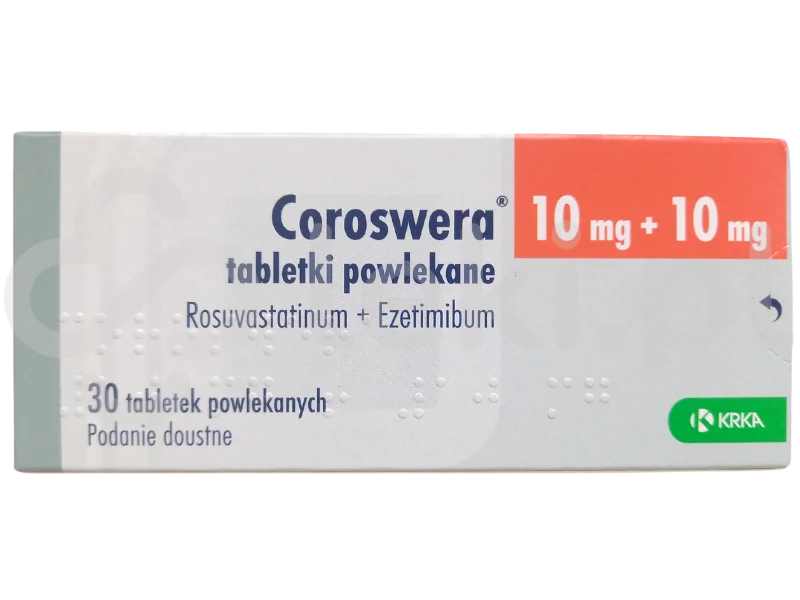 Coroswera, tabletki powlekane, 10 mg + 10 mg