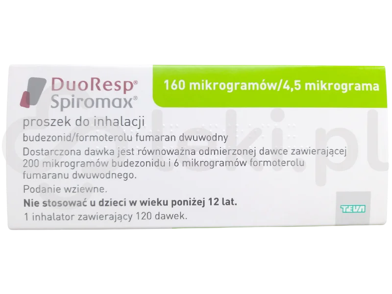 DuoResp Spiromax, proszek do inhalacji, 160 µg + 4,5 µg
