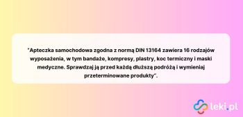 Co powinna zawierać apteczka samochodowa? Sprawdź listę wyposażenia ...